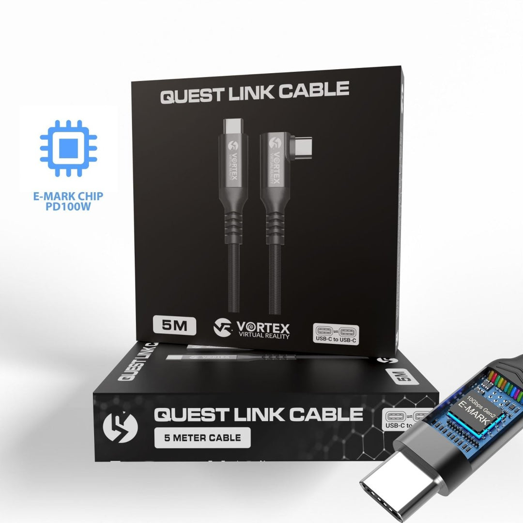VortexVR-kabel 5m 10 GBPS PD100W (fast charing) USB-C til META QUEST L
